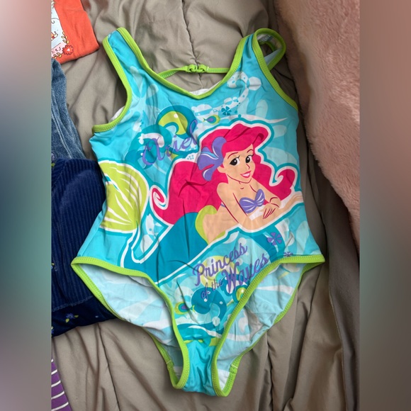 Disney | Swim | Vintage Girls 78 Disney Blue And Green Ariel The Little ...